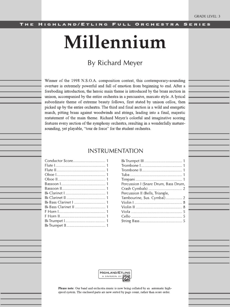 Richar Meyer Millennium Score Pdf