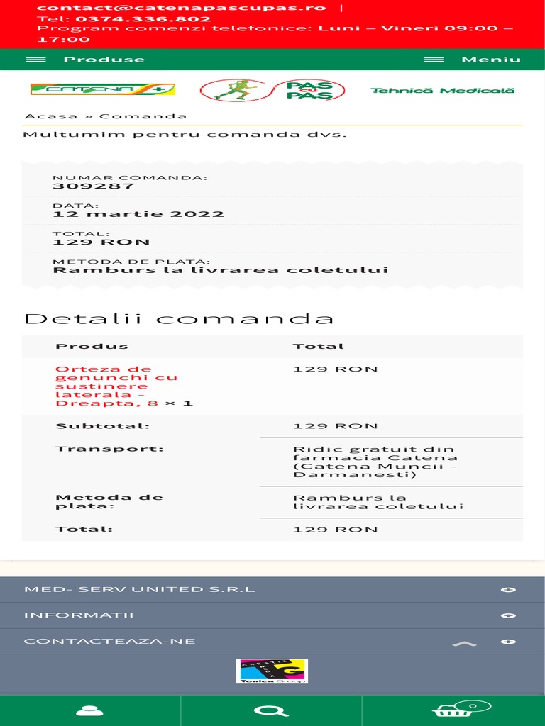 Comanda - Catena Pas Cu Pas | PDF