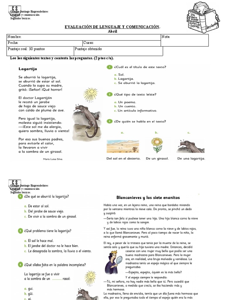 Prueba Leo Primero | PDF