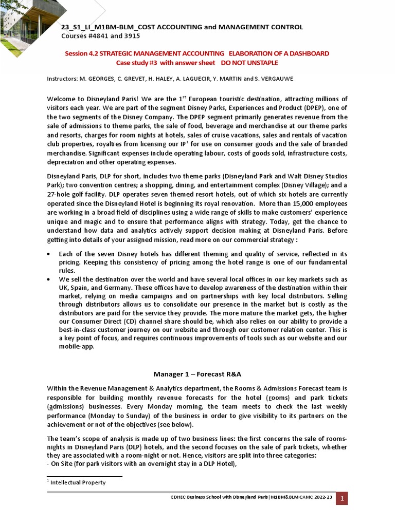 CS3 Dashboard DisneyCaseStudy | PDF