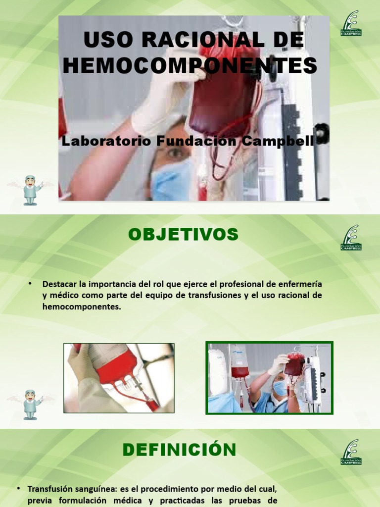 Uso Racional de Hemocomponentes | PDF | Ciencia y matemáticas