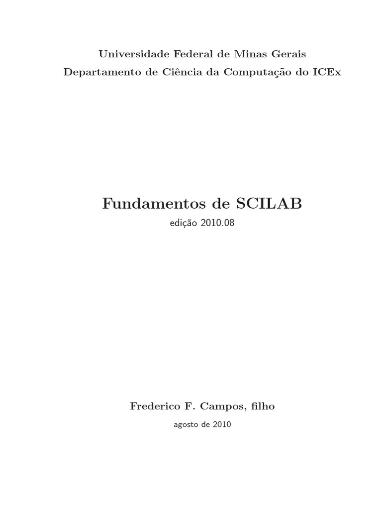 Apostila de Scilab - Atualizada | PDF | Computadores