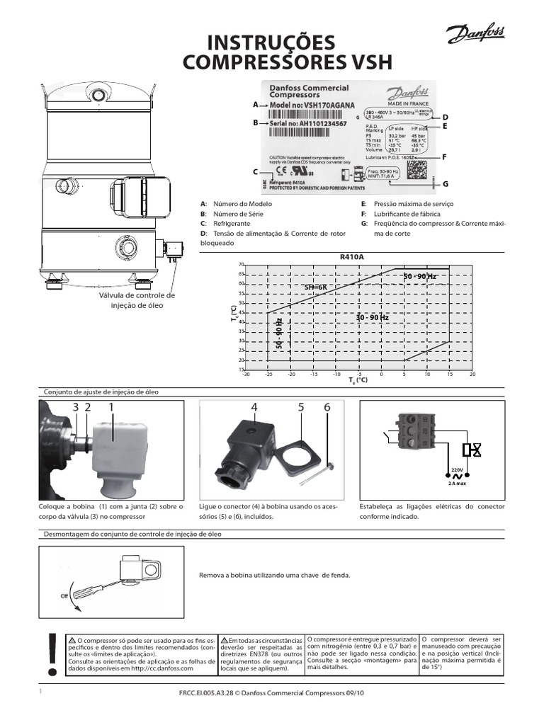 Compressor Danfoss | PDF | Motores | Pressão