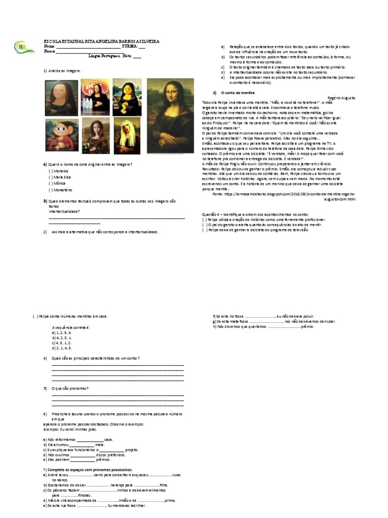 Escola Estadual Rita Angelina Barbosa Silveira 2023 | PDF Escola Estadual Rita Angelina Barbosa Silveira 2023 | PDF