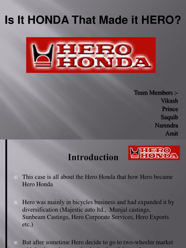 Honda or Hero Honda | PDF | Honda | Motorcycle