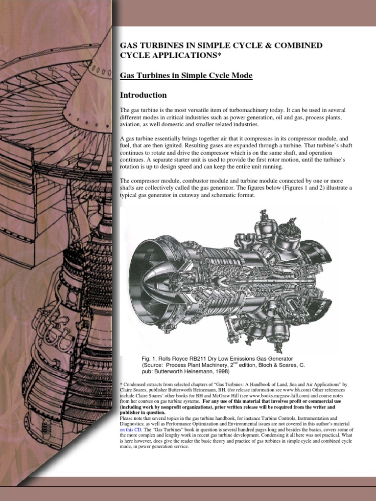 Gas Turbine in Ocgt and CCGT | PDF