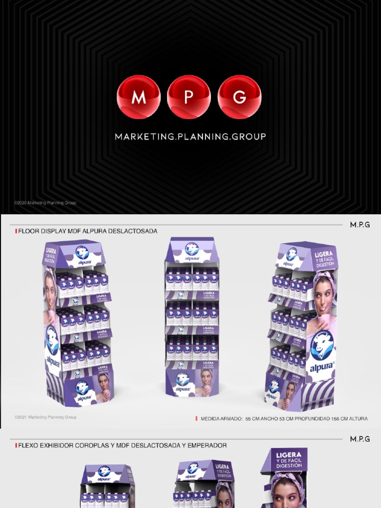 Presentacion Flexo Exhibidor Floor Display Alpura y POP | PDF