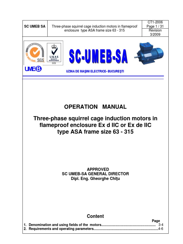 Manual UMEB | PDF | Electric Motor | Belt (Mechanical)