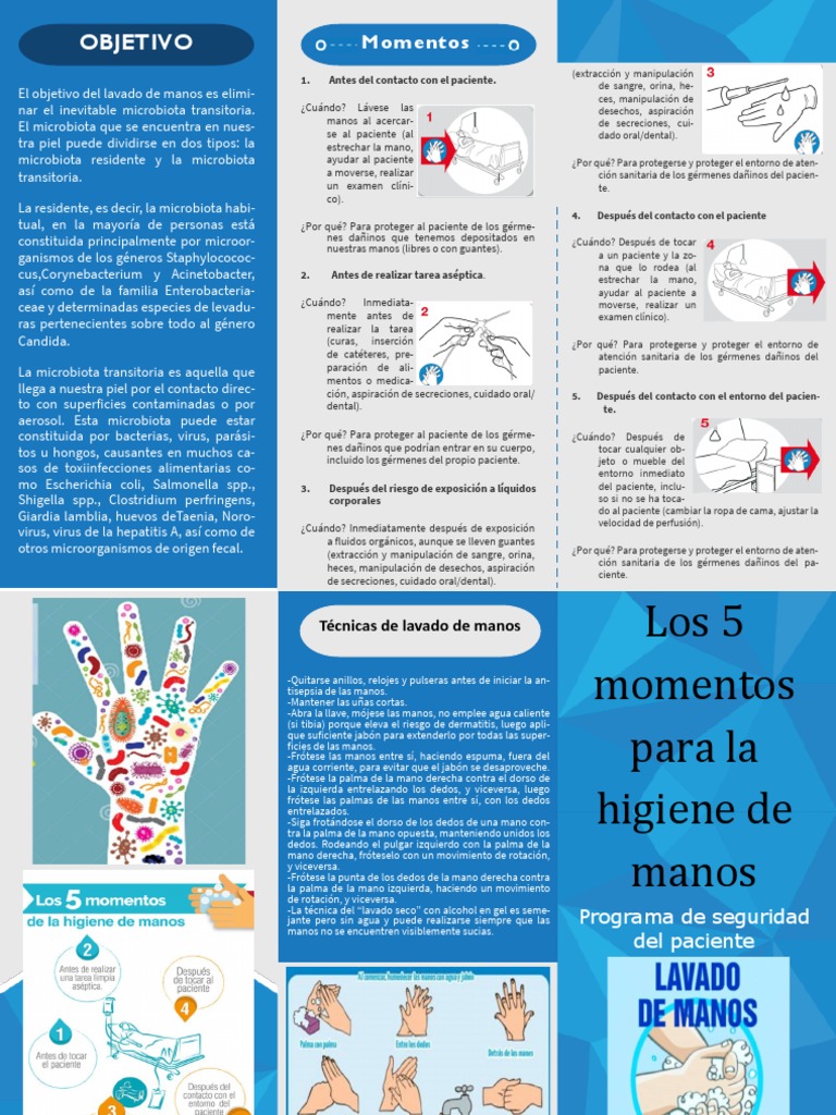 Triptico | PDF | Mano | Lavado de manos