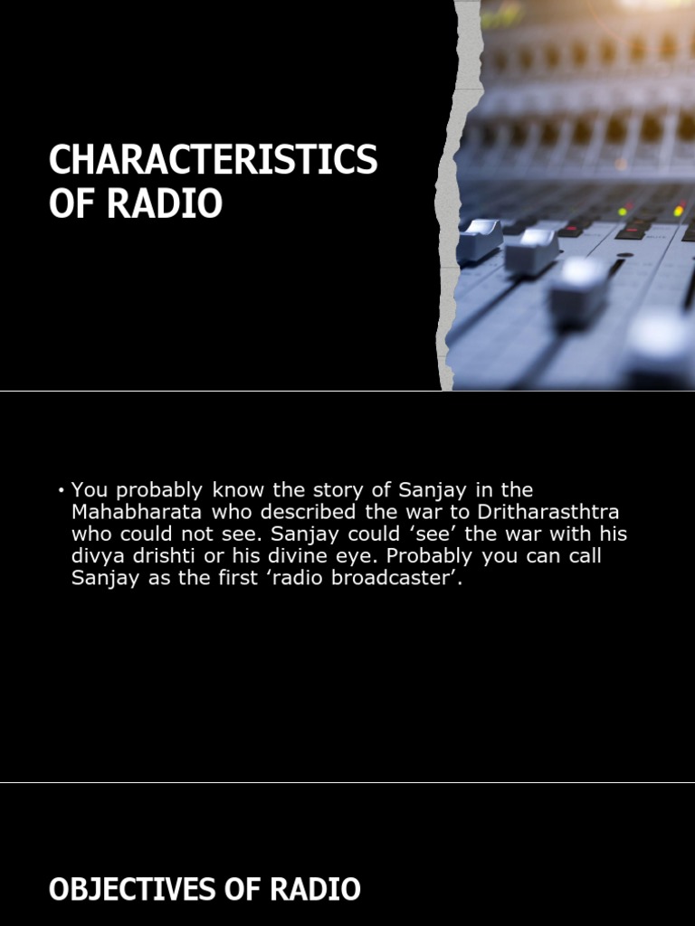 L2-Characteristics of Radio | PDF | Radio | Television