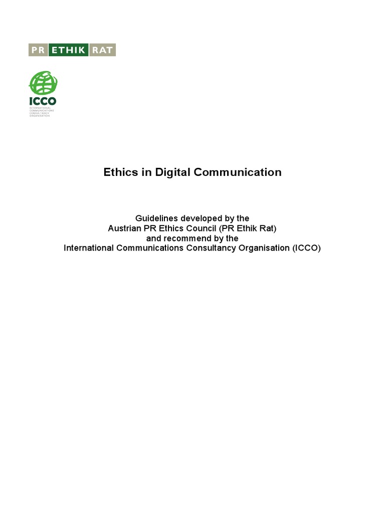 Digital Communication Ethics Guidelines | PDF | Social Media | Popular ...