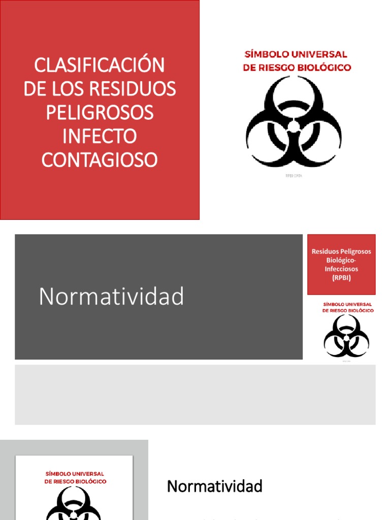 Covid Residuos Peligrosos Infecto Contagioso | PDF | Infección | Residuos