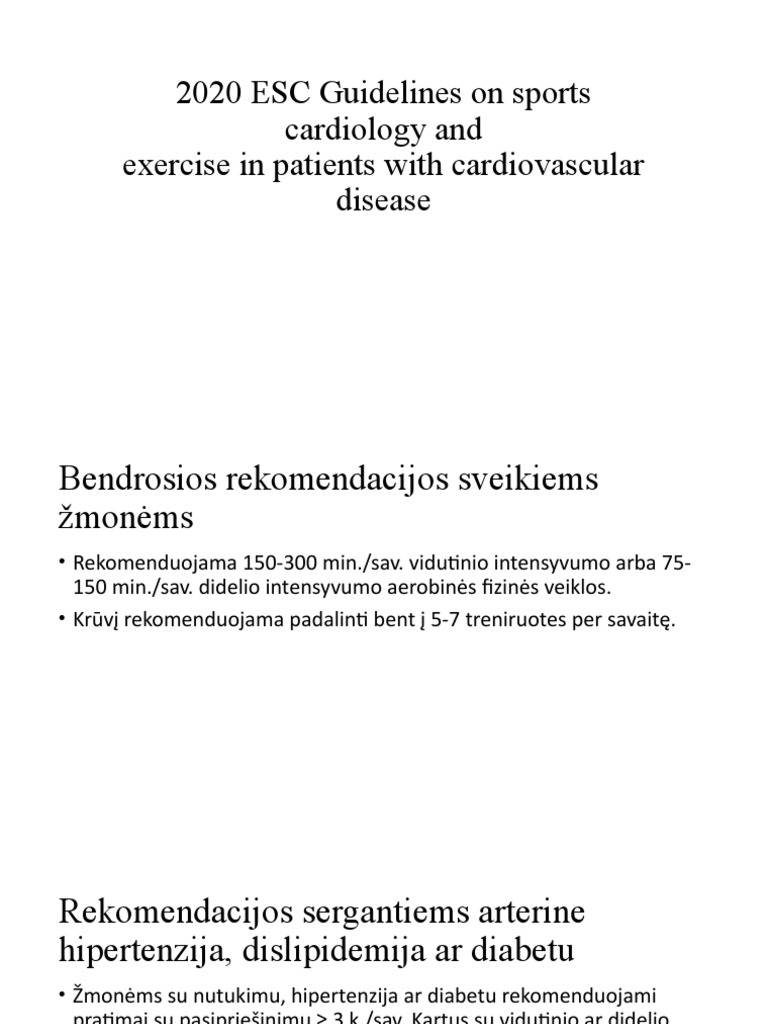 2020 ESC Guidelines on Sports Cardiology (1) | PDF