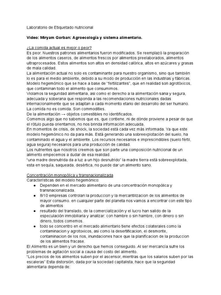 E7 Labo Etiquetado Nutricional | PDF | Alimentos | Nutrición