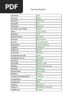 Portuguese Fish Names and Translations | PDF | Fish | Fishing Industry