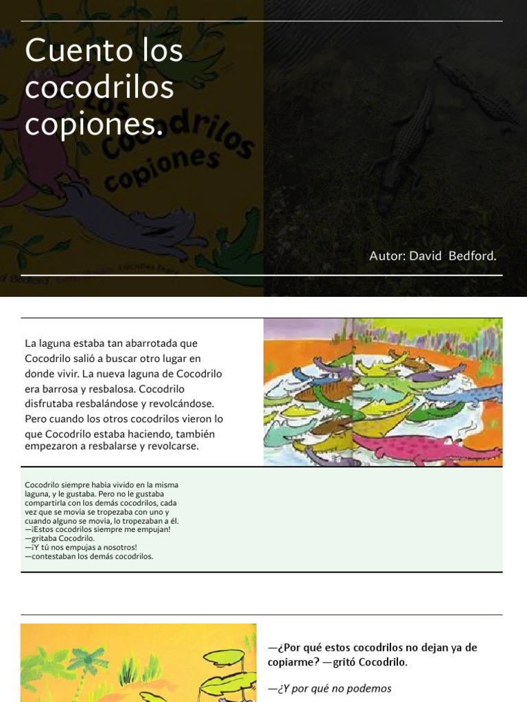 Cuento Los Cocodrilos Copiones | PDF | Poesía