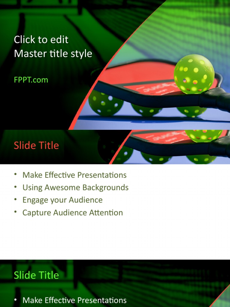 Pickleball Template 16x9 | PDF