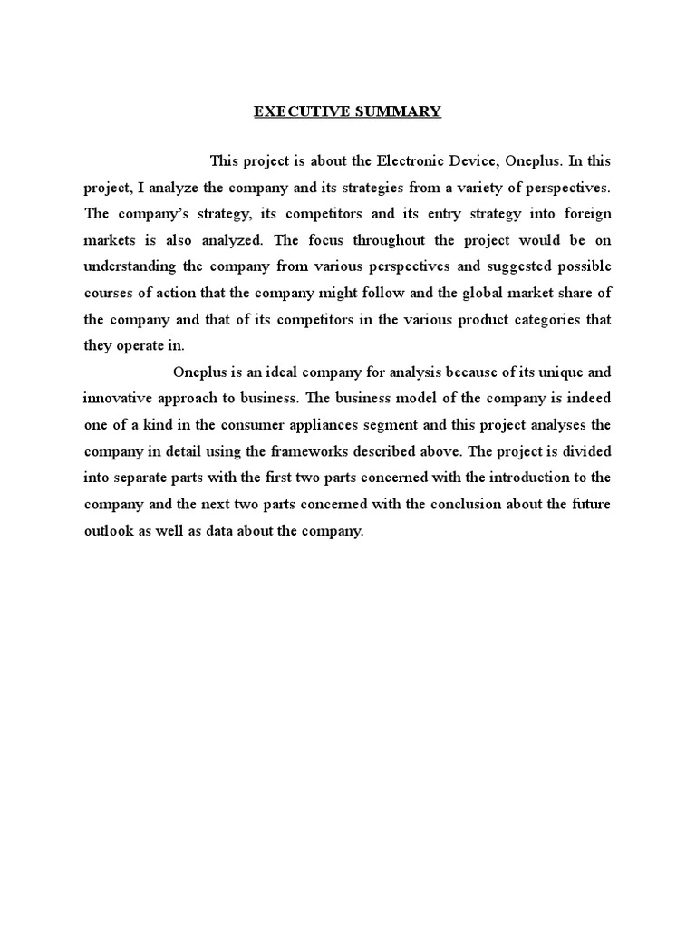 Oneplus Marketing Strategy Analysis | PDF | Strategic Management ...