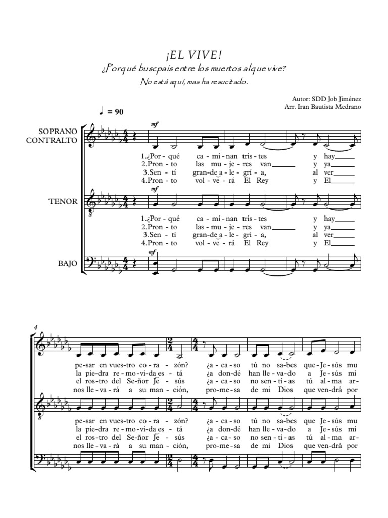 ¡Él Vive! - Partitura | PDF