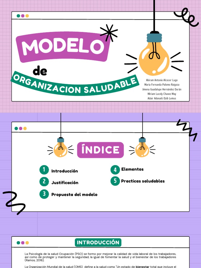Un modelo de organizaciones saludables basado en recursos, ambiente y ...