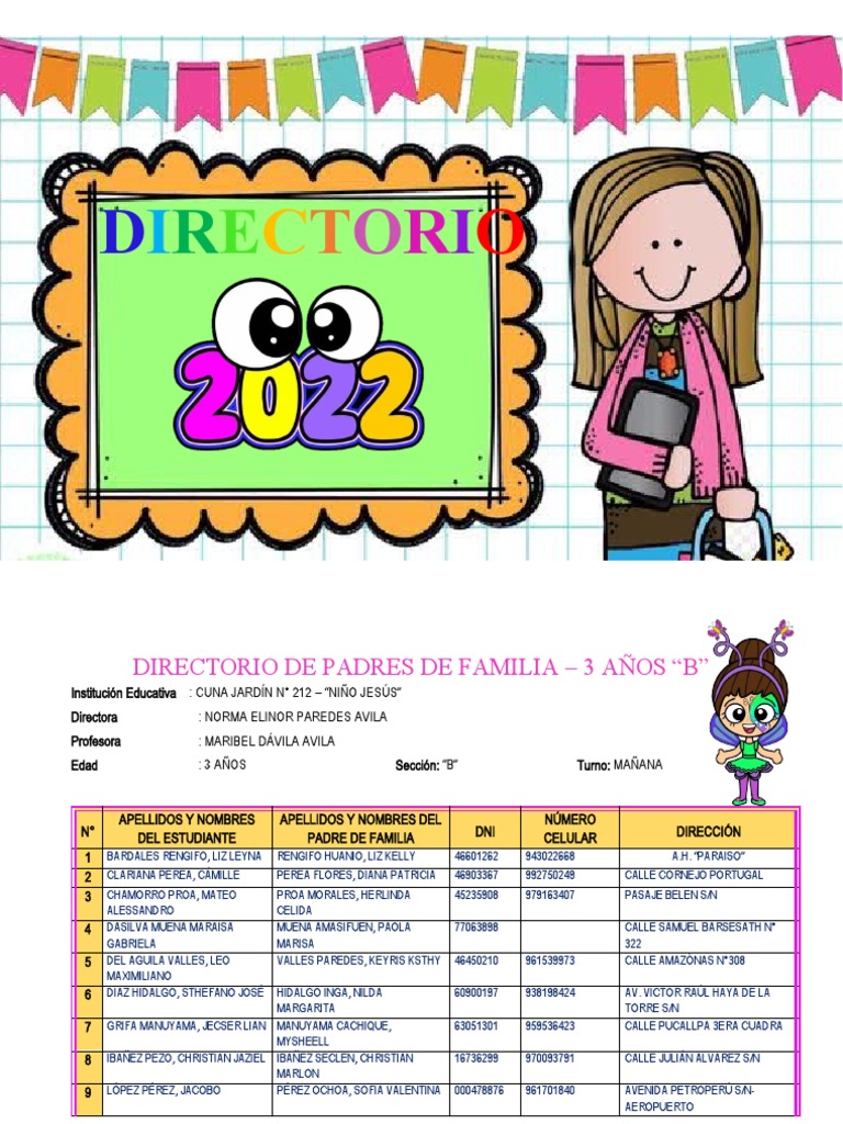 Directorio Niños y Padres | PDF