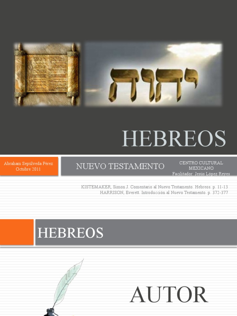 Análisis del Libro de Hebreos | PDF | Epístola a los hebreos | Pablo el ...