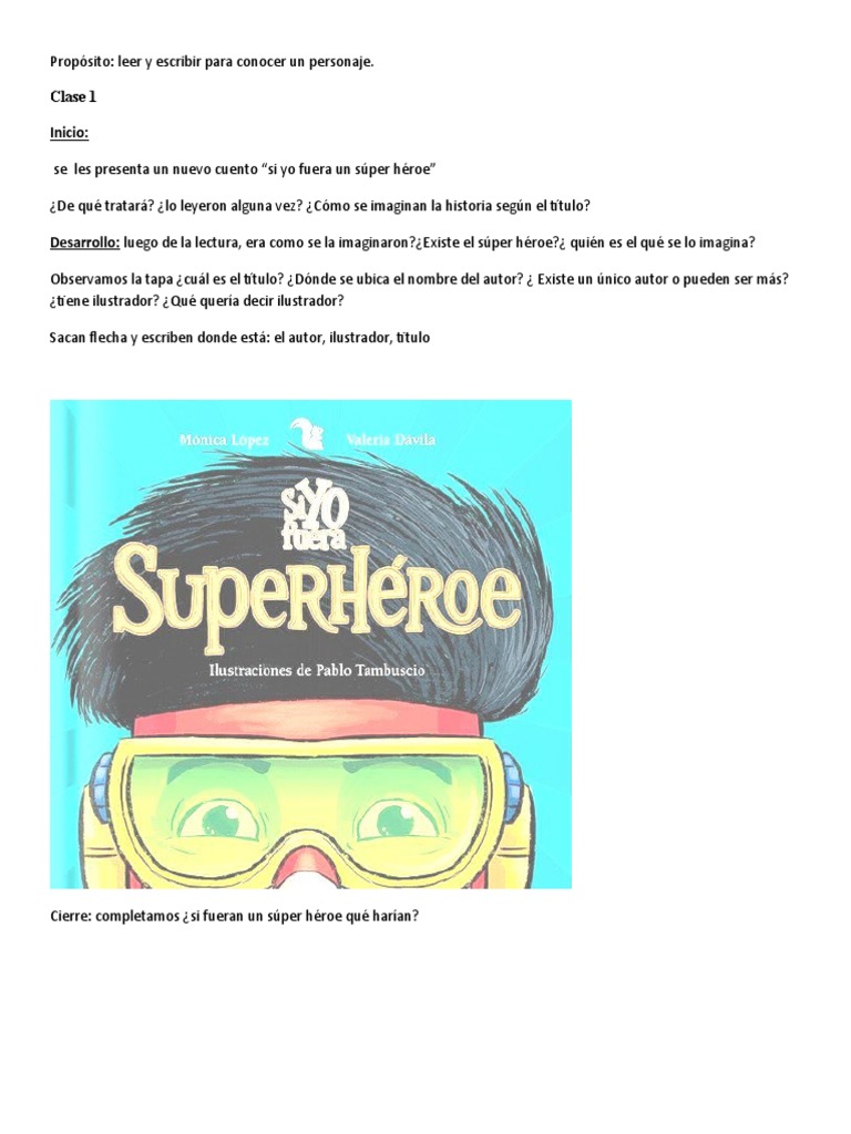 Actividades: Si yo fuera un superhéroe | PDF | Libros para adolescentes