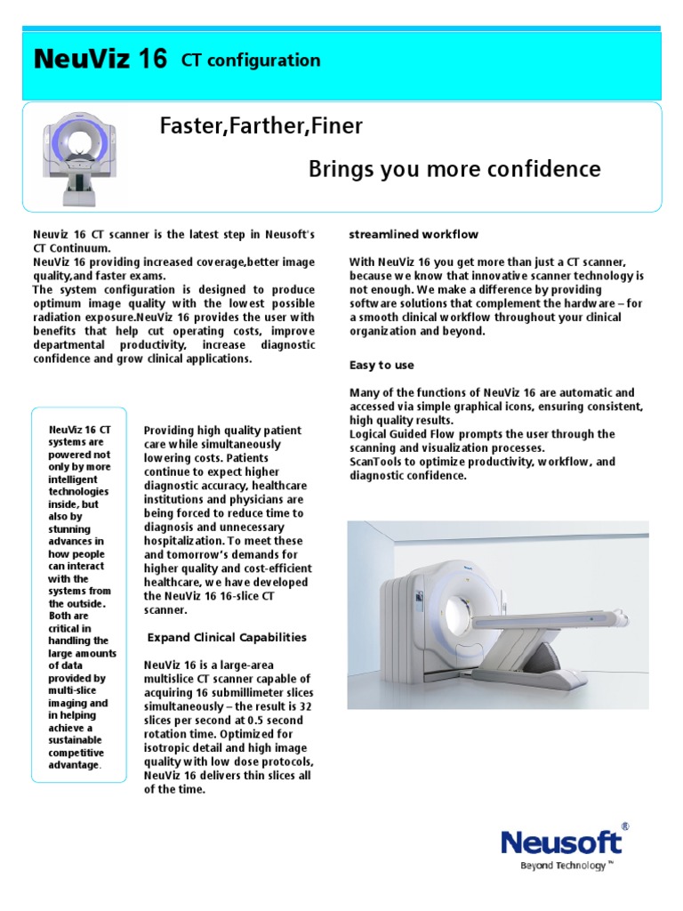 NeuViz 16 CT Scanner Overview | PDF | Ct Scan