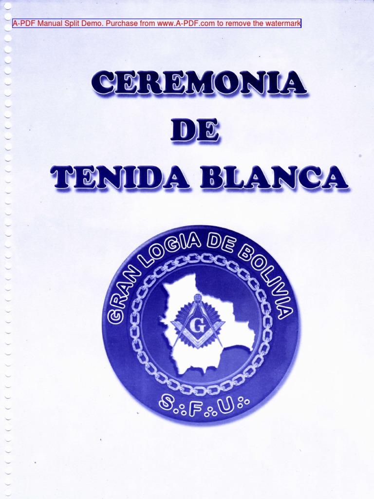 Ritual de Tenida Blanca Masónica | PDF | Masonería | Esoterismo occidental
