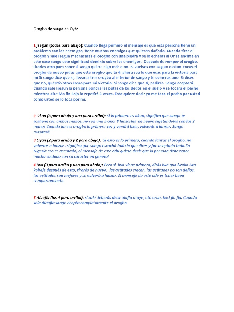 Orogbo de Shango en Oyó | PDF