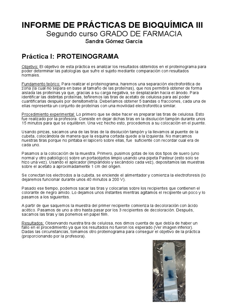 Informe de Prácticas de Bioquímica III SGG | PDF | Lipoproteína | Colesterol