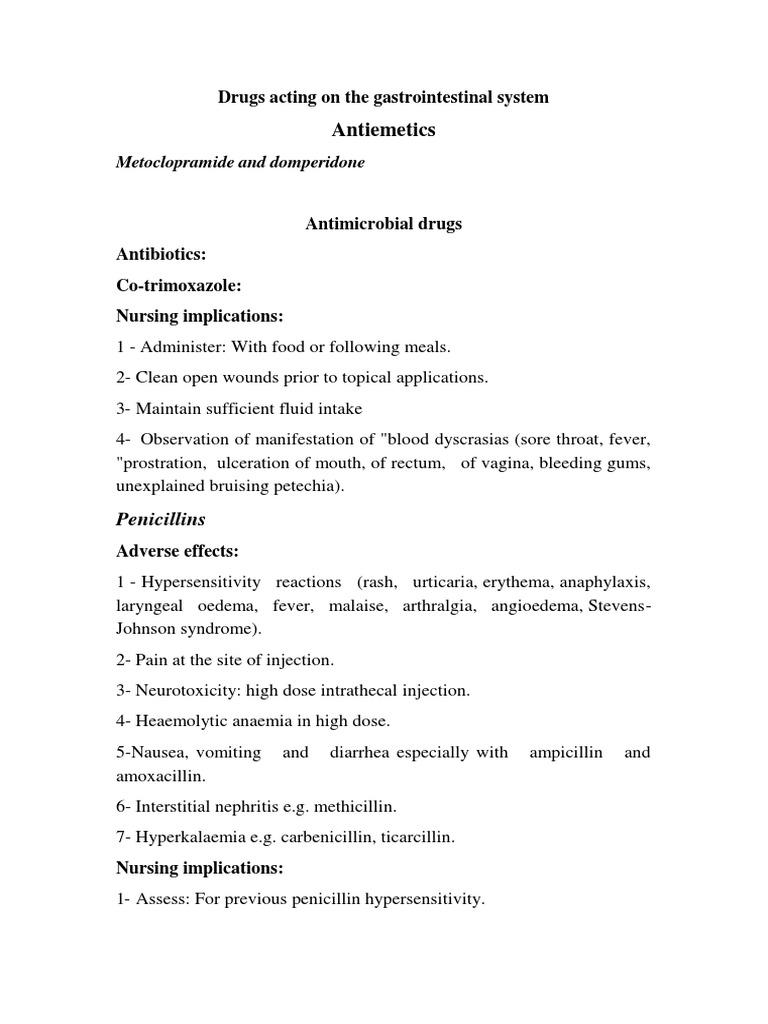 Lecture 6 GIT &antibiotics | PDF Lecture 6 GIT &antibiotics | PDF
