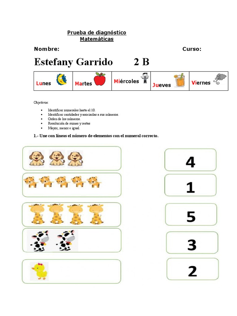 Prueba Diagnóstica de Matemáticas 2B | PDF