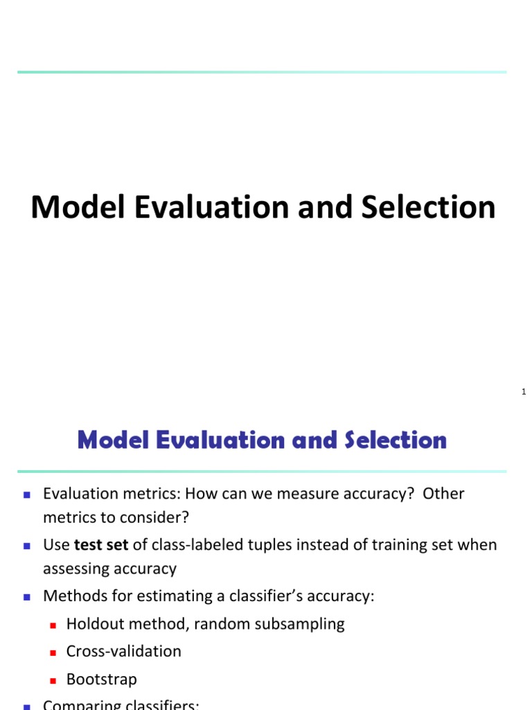 Lecture 01-Model Selection and Evaluation | PDF | Sensitivity And ... Lecture 01-Model Selection and Evaluation | PDF | Sensitivity And ...