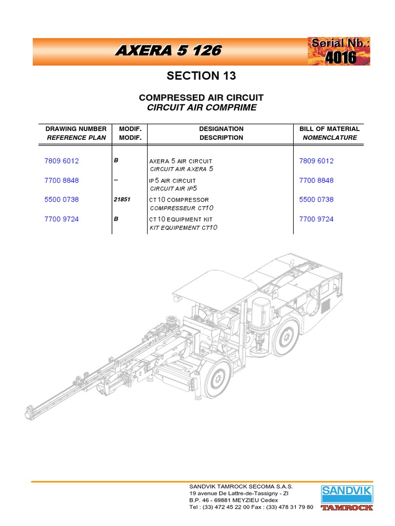 Axera 5 Compressed Air Circuit Details | PDF | Tools | Gas Technologies