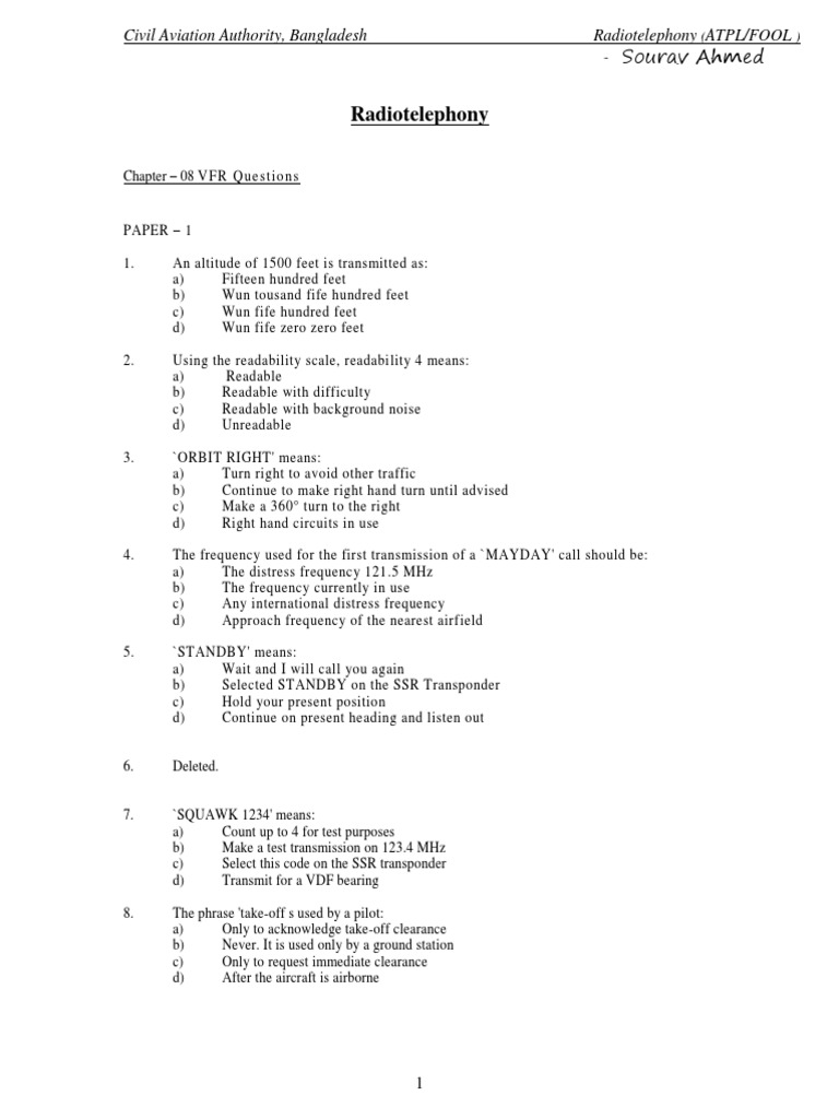 Radio Telephony | PDF