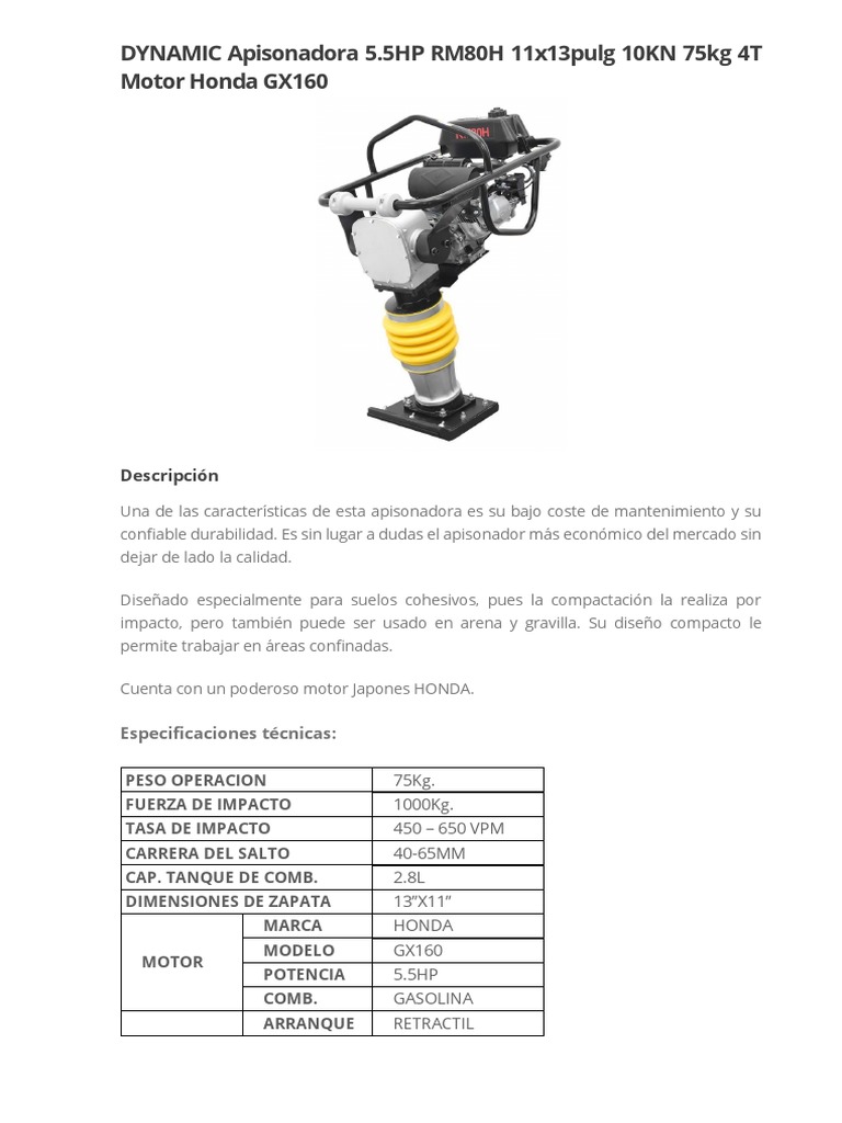 Una apisonadora económica y durable ideal para suelos cohesivos | PDF