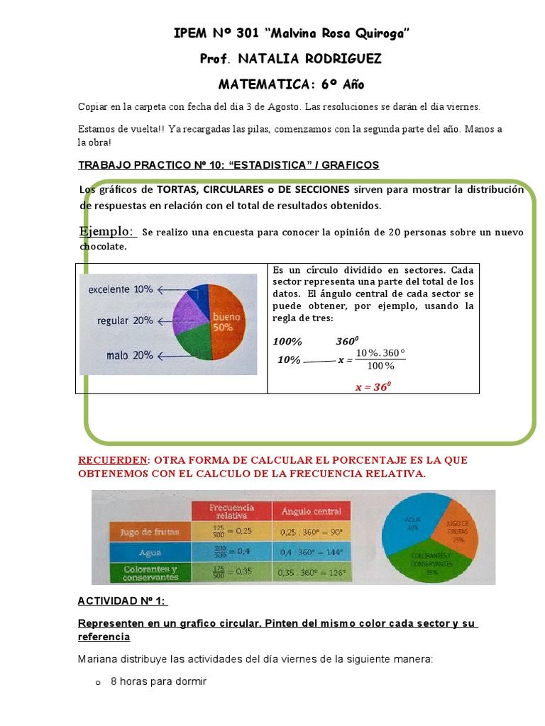 Matematica 6T TP10 | PDF