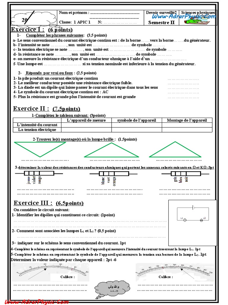 Concepts de base en électricité 1AC | PDF | Résistance (électricité ...