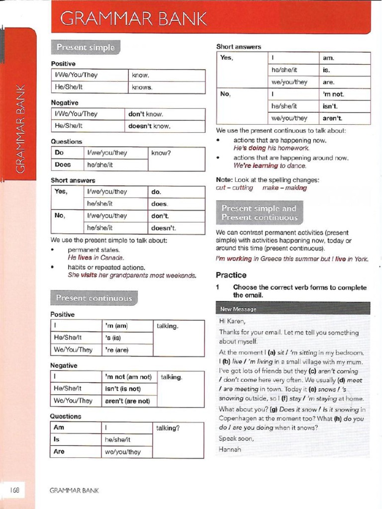 Grammar Bank B1 Nieves | PDF