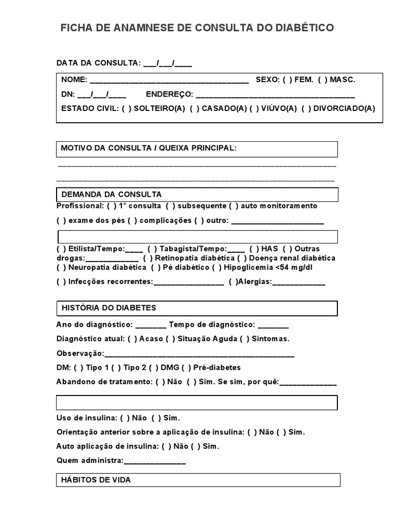 Consulta médica para avaliação do controle glicêmico e fatores de risco ...