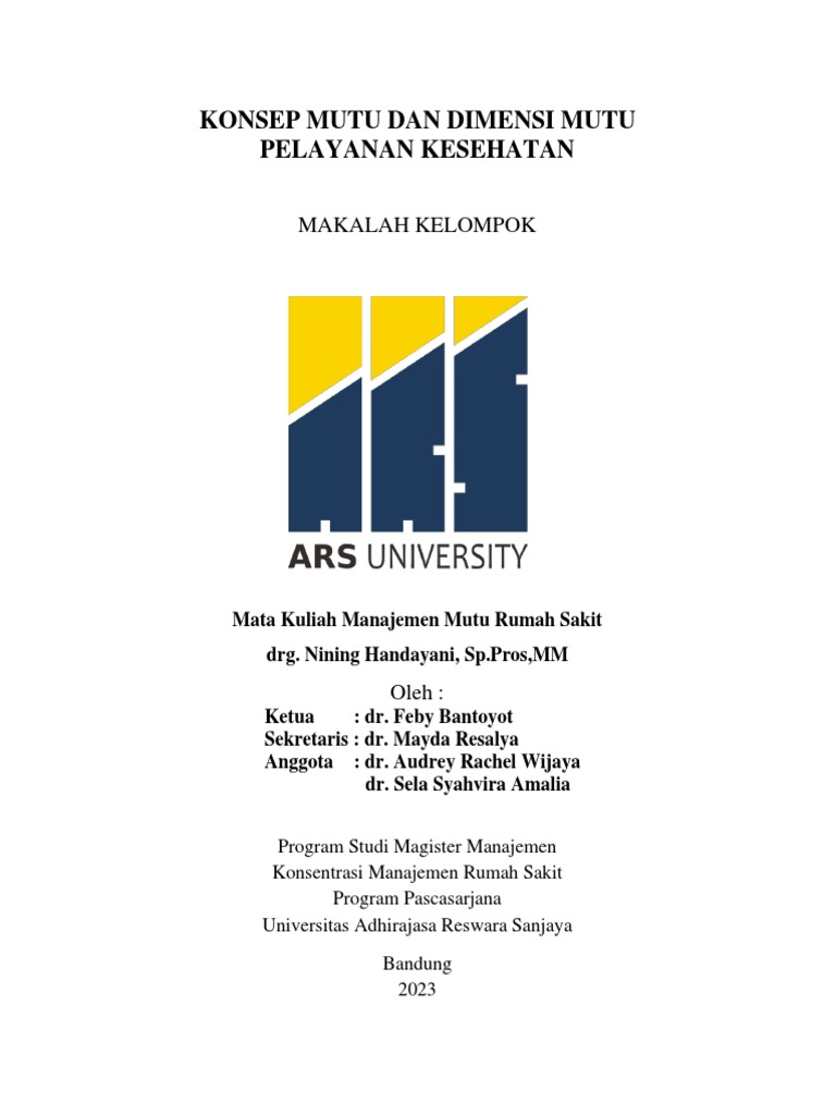 7 Dimensi Mutu Pelayanan Kesehatan | PDF