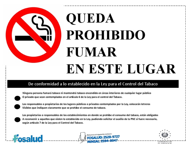 Prohibido Fumar Tabaco | PDF