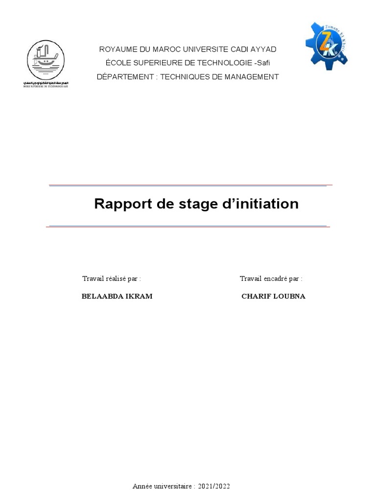 Rapport de Stage | PDF