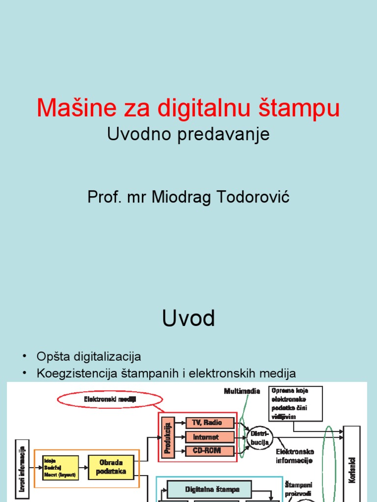Masine Za Digitalnu Stampu 1 | PDF