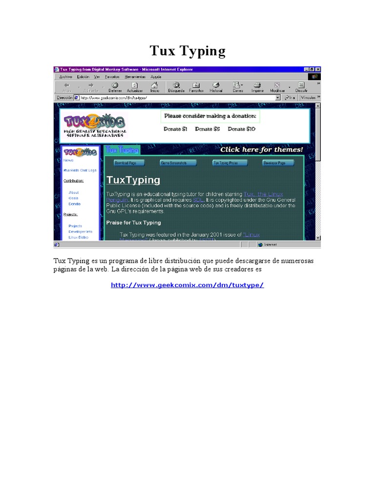 Descargar Tux Typing Gratis | PDF