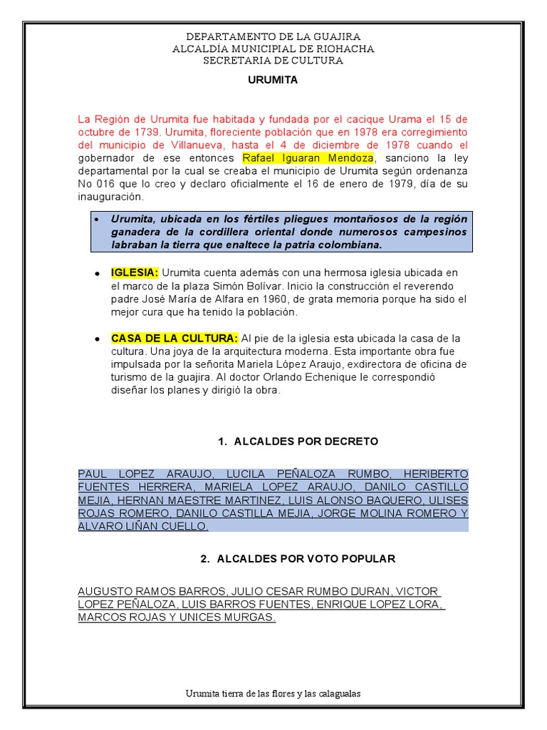 URUMITA | PDF | Viajes y turismo