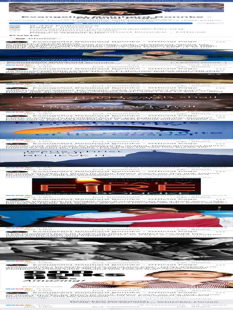 Evangelist Reinhard Bonnke - Official Page - Face | PDF | Jesus | Evangelicalism