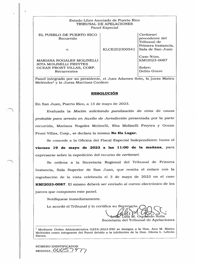 Resolución ante el Tribunal de Apelaciones | PDF