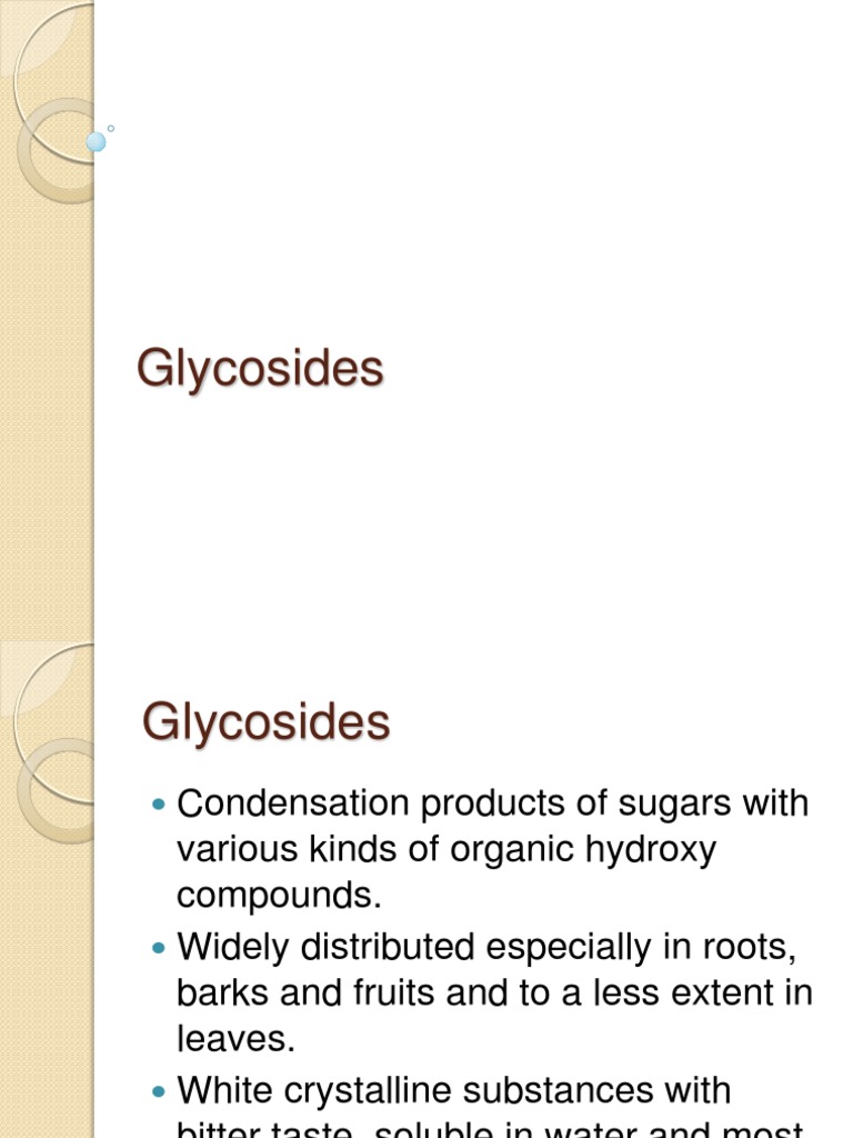 Glycosides | PDF | Flavonoid | Organic Chemistry